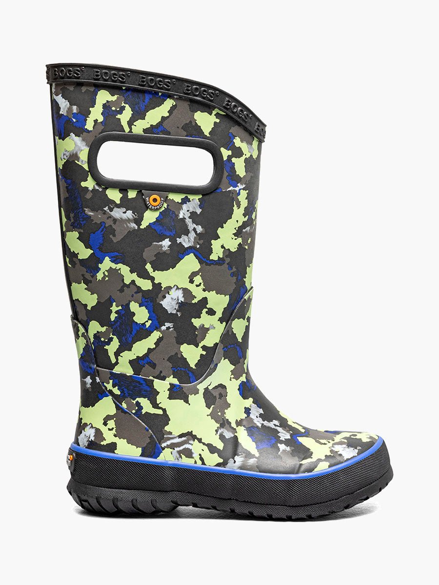 Bogs Kids Boys Camo Texture Rainboots | A&M Shoes Westlock